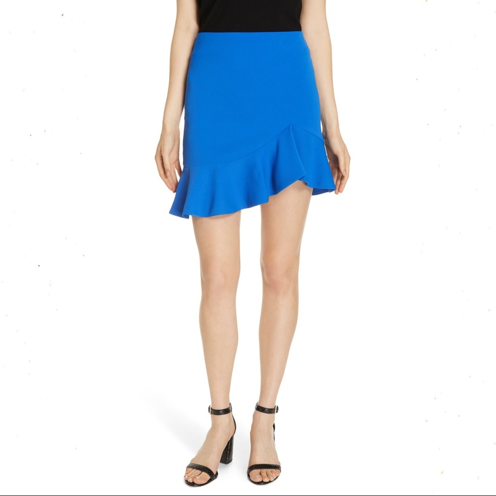 Alice Olivia Marcella Asymmetrical Mini Skirt Gem